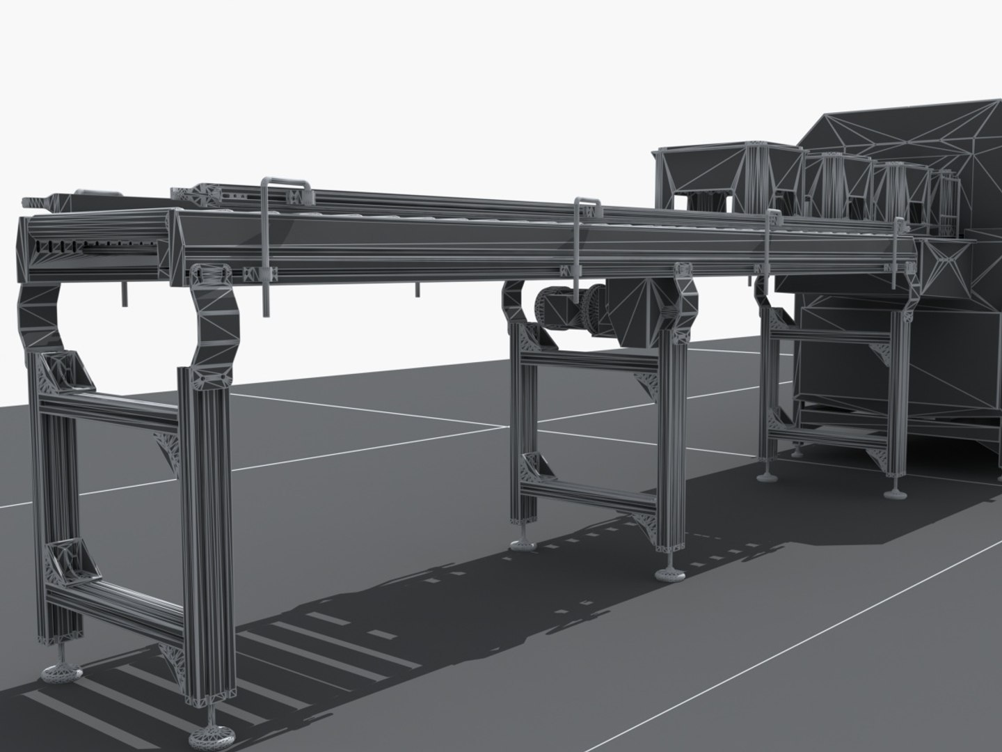 Industrial Equipment 8-Box Washing Machines Automatic Assembly Line 3D ...