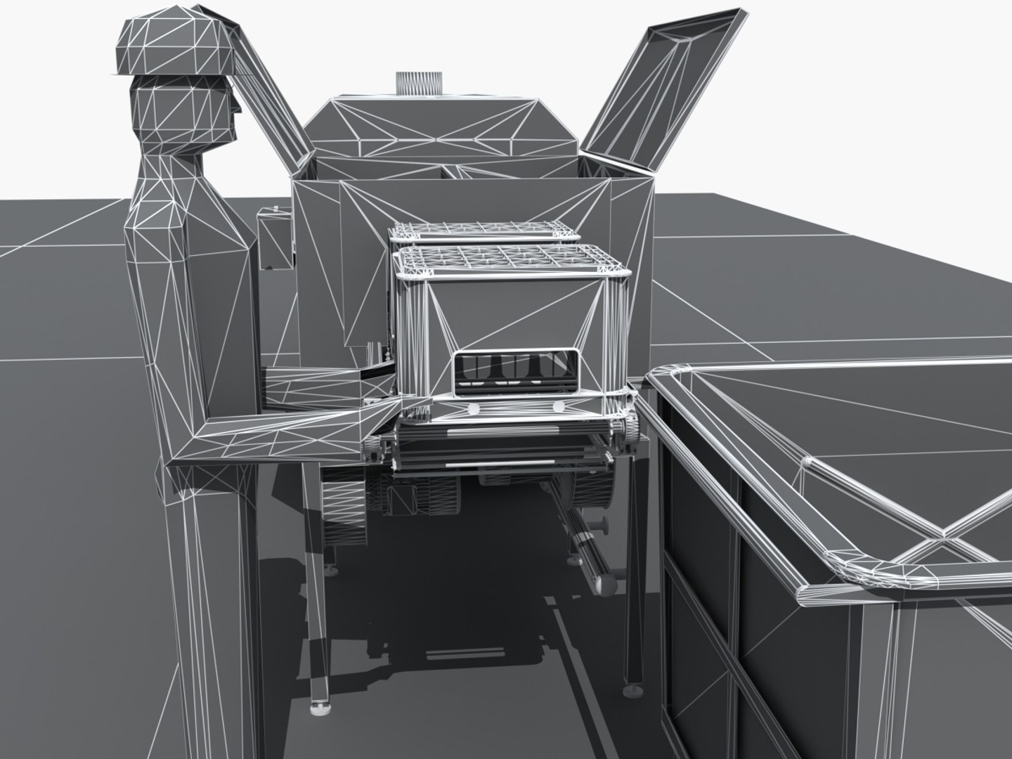 Industrial Equipment 8-Box Washing Machines Automatic Assembly Line 3D ...