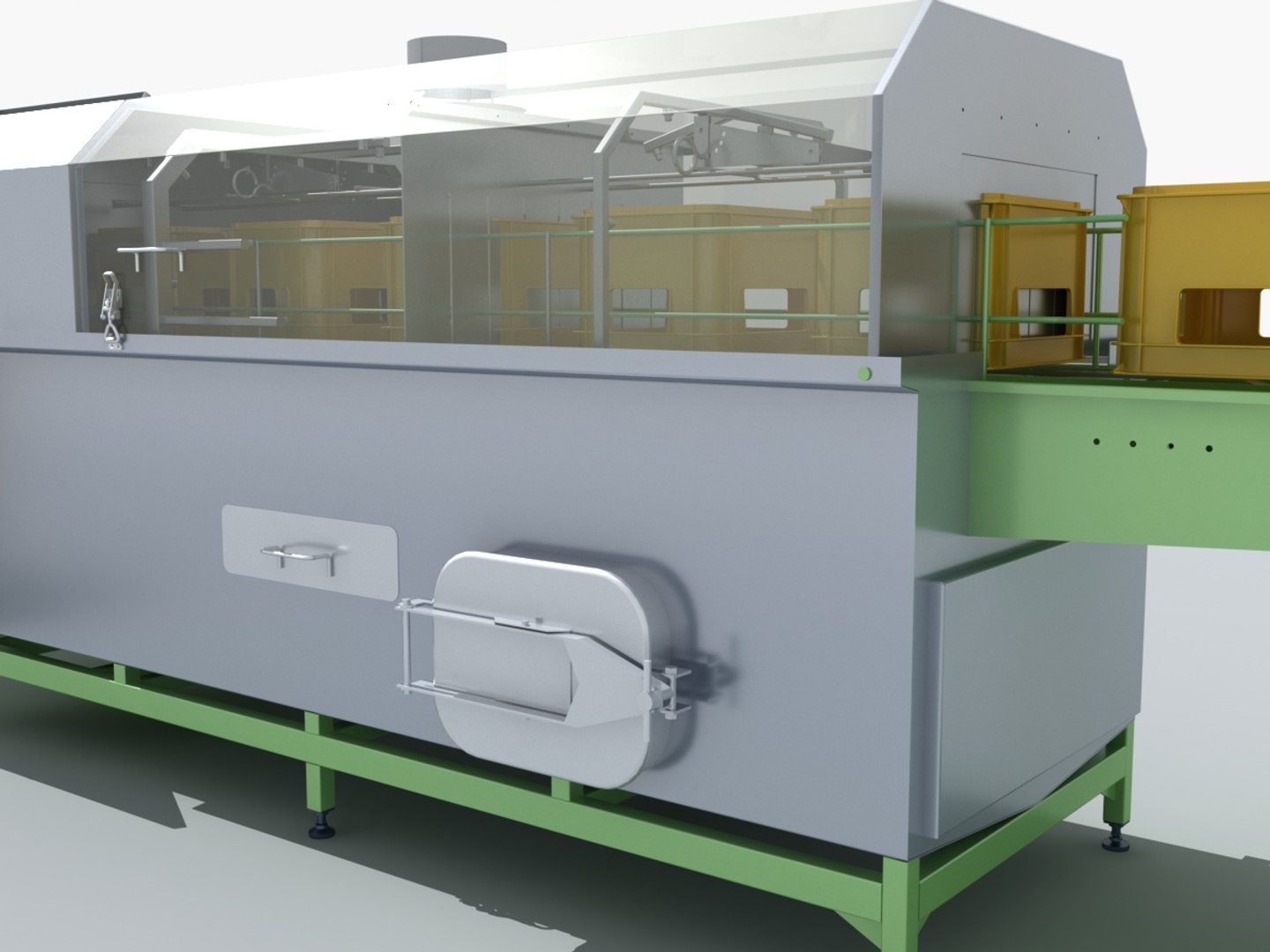 Industrial Equipment 8-Box Washing Machines Automatic Assembly Line 3D ...