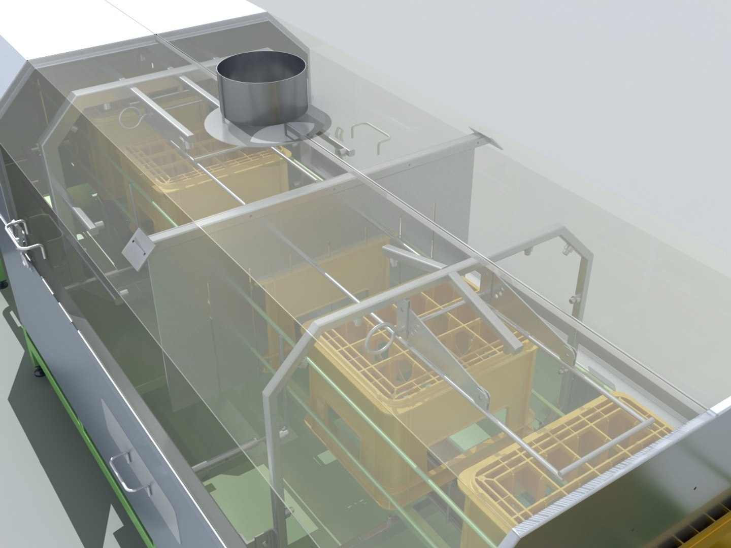 Industrial Equipment 8-Box Washing Machines Automatic Assembly Line 3D ...