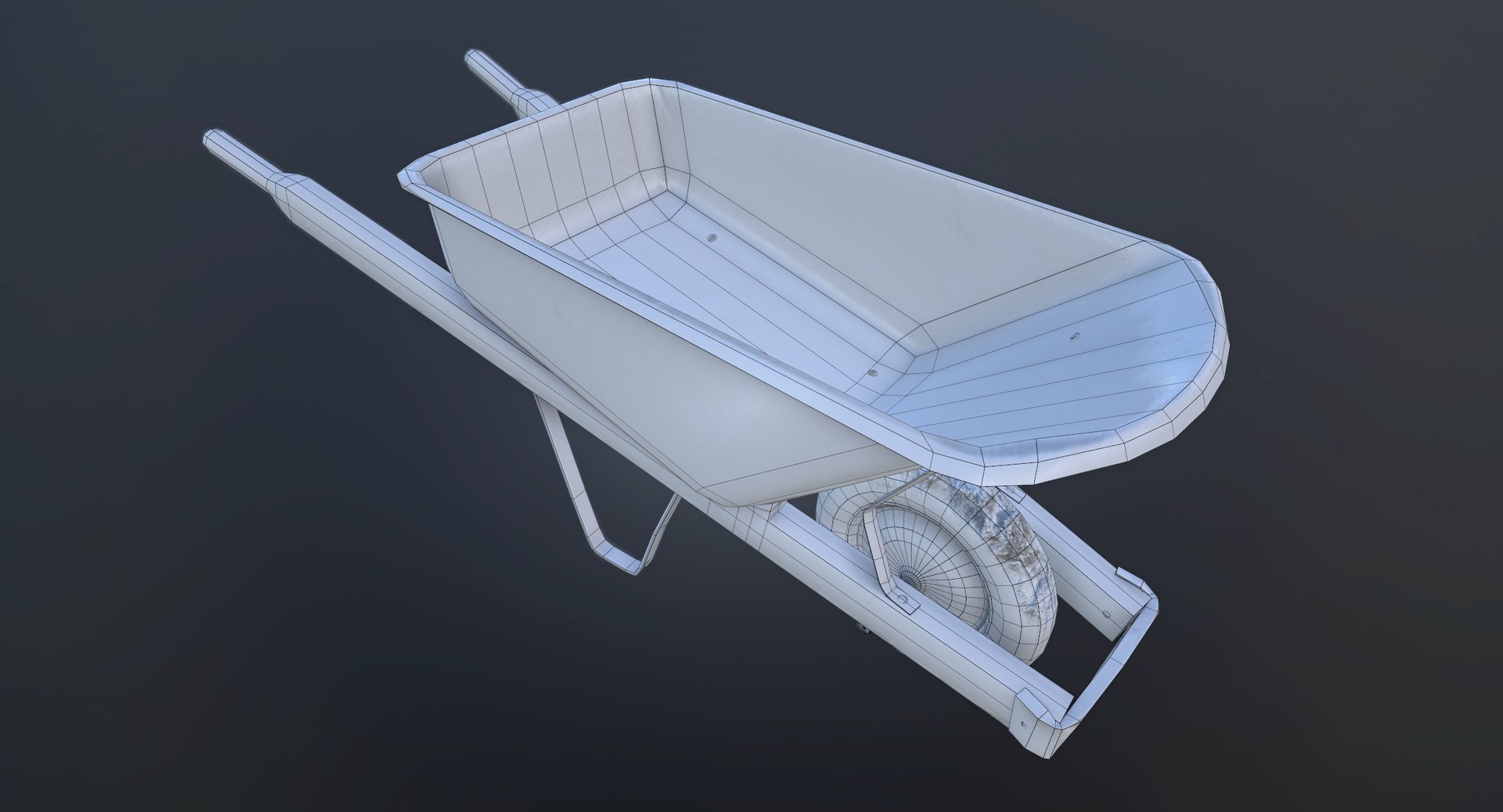 3d Model Pbr Wheelbarrow