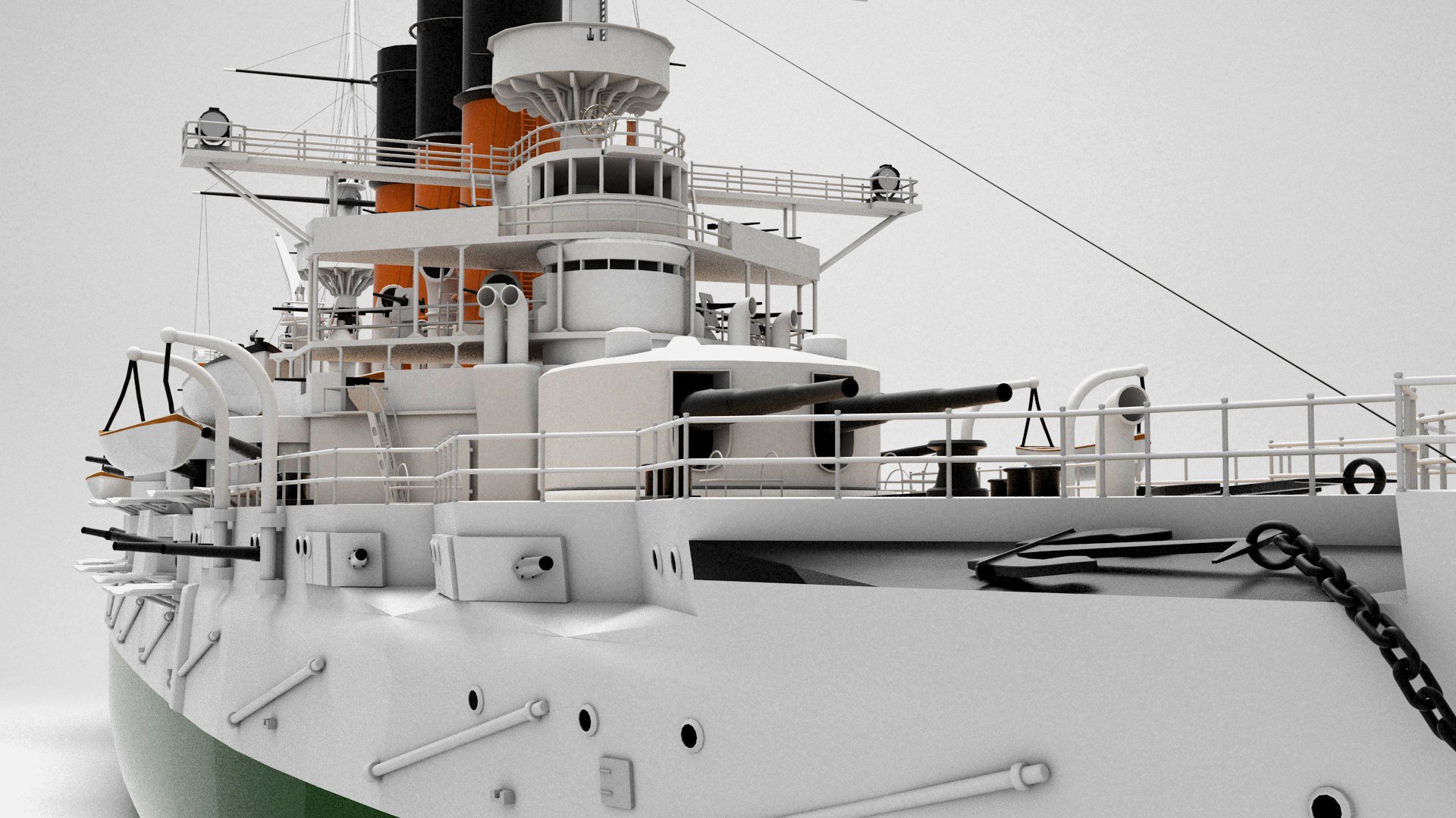 Battleship Russian Fleet 3d Model