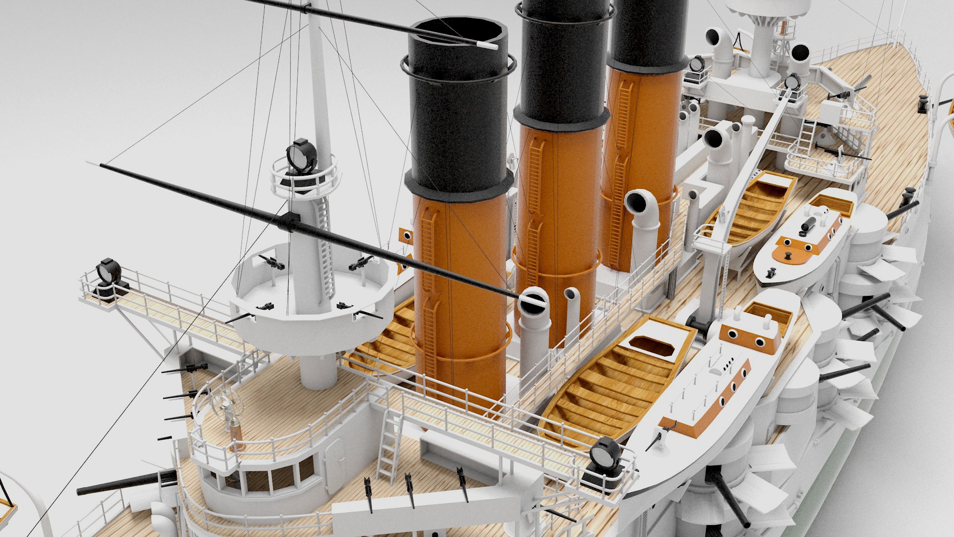 Battleship Russian Fleet 3d Model