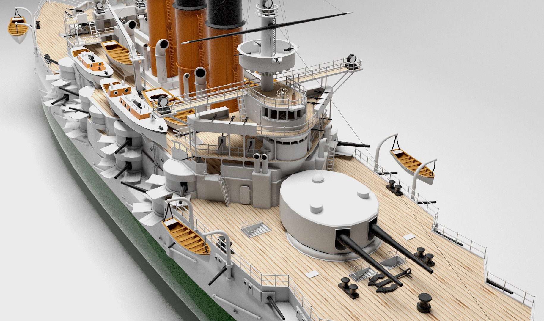 Battleship Russian Fleet 3d Model