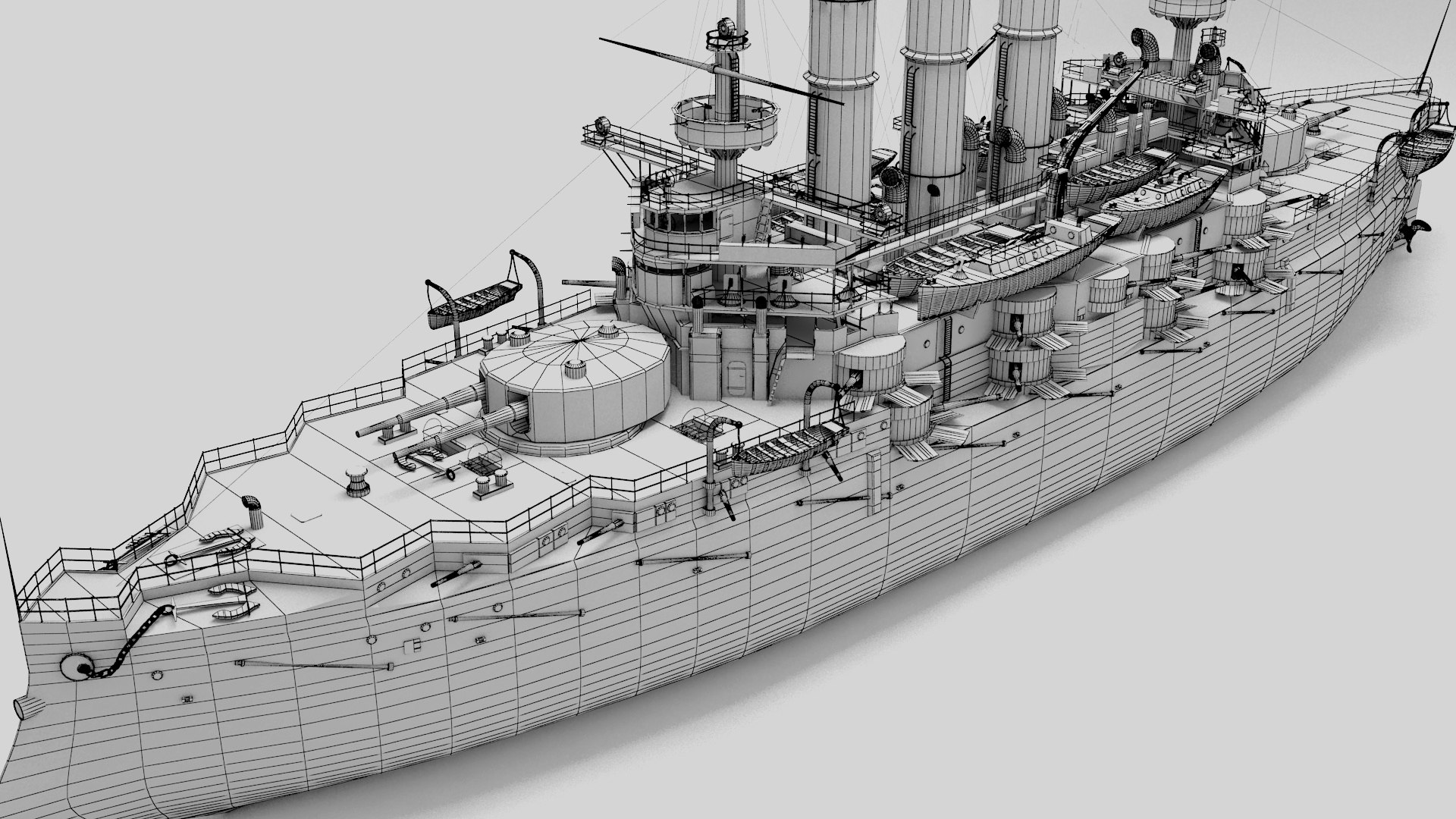 Battleship Russian Fleet 3d Model