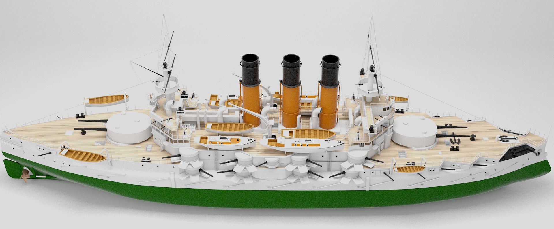 Battleship Russian Fleet 3d Model