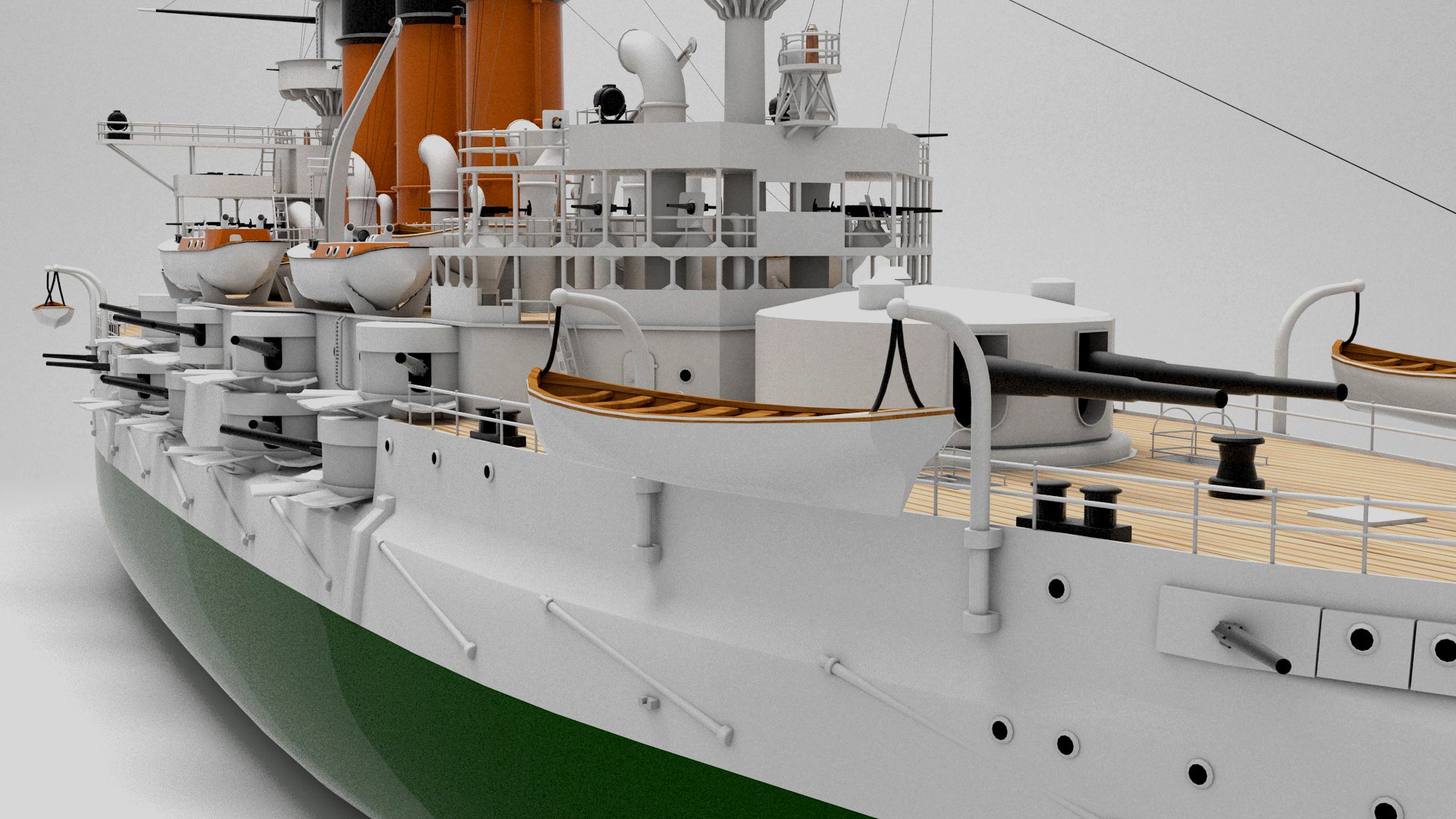 Battleship Russian Fleet 3d Model