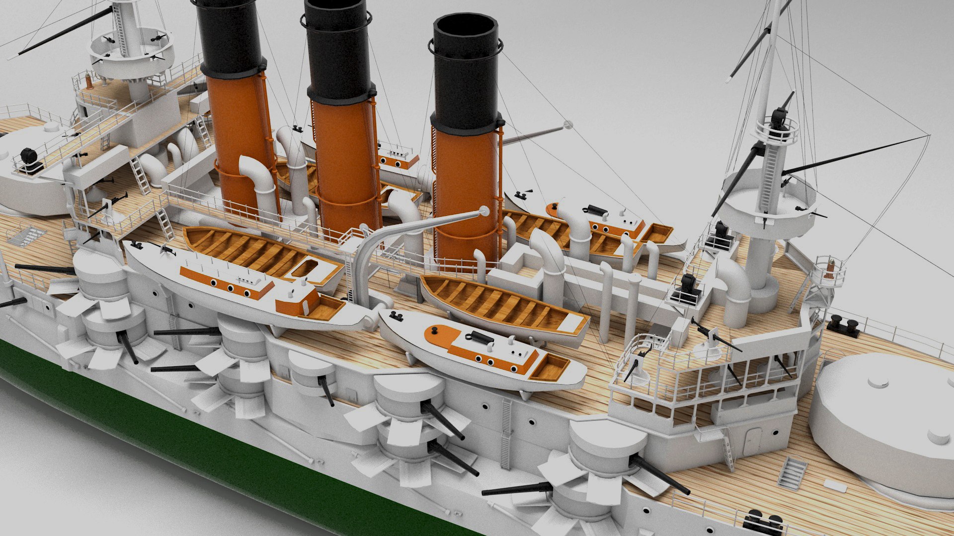 Battleship Russian Fleet 3d Model