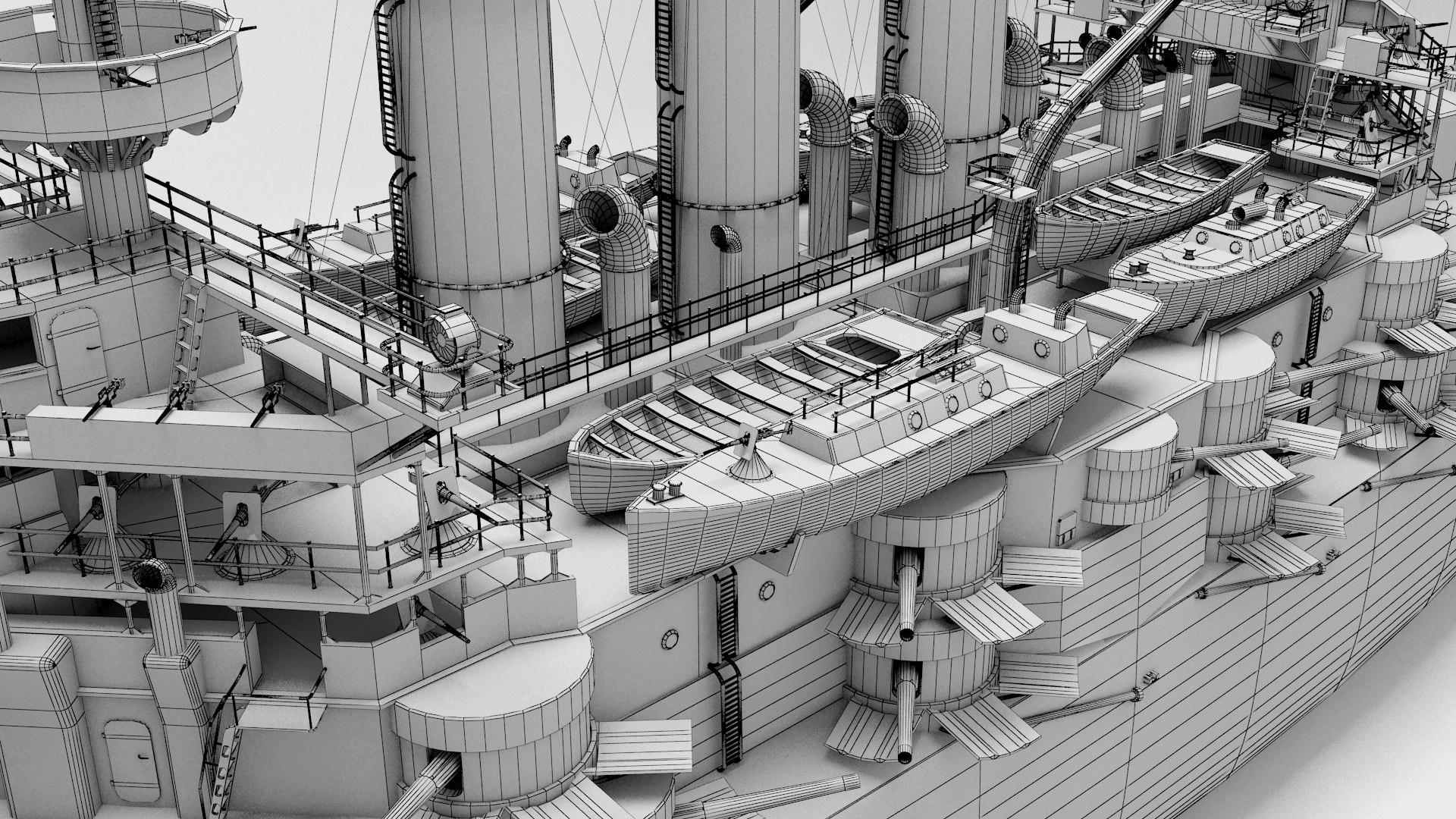 Battleship Russian Fleet 3d Model