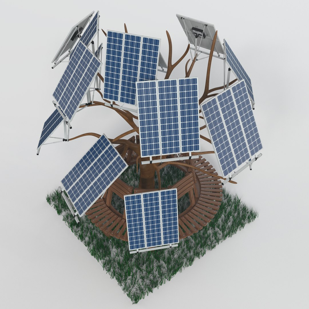 3D Solar Cell Etree Model - TurboSquid 1550369