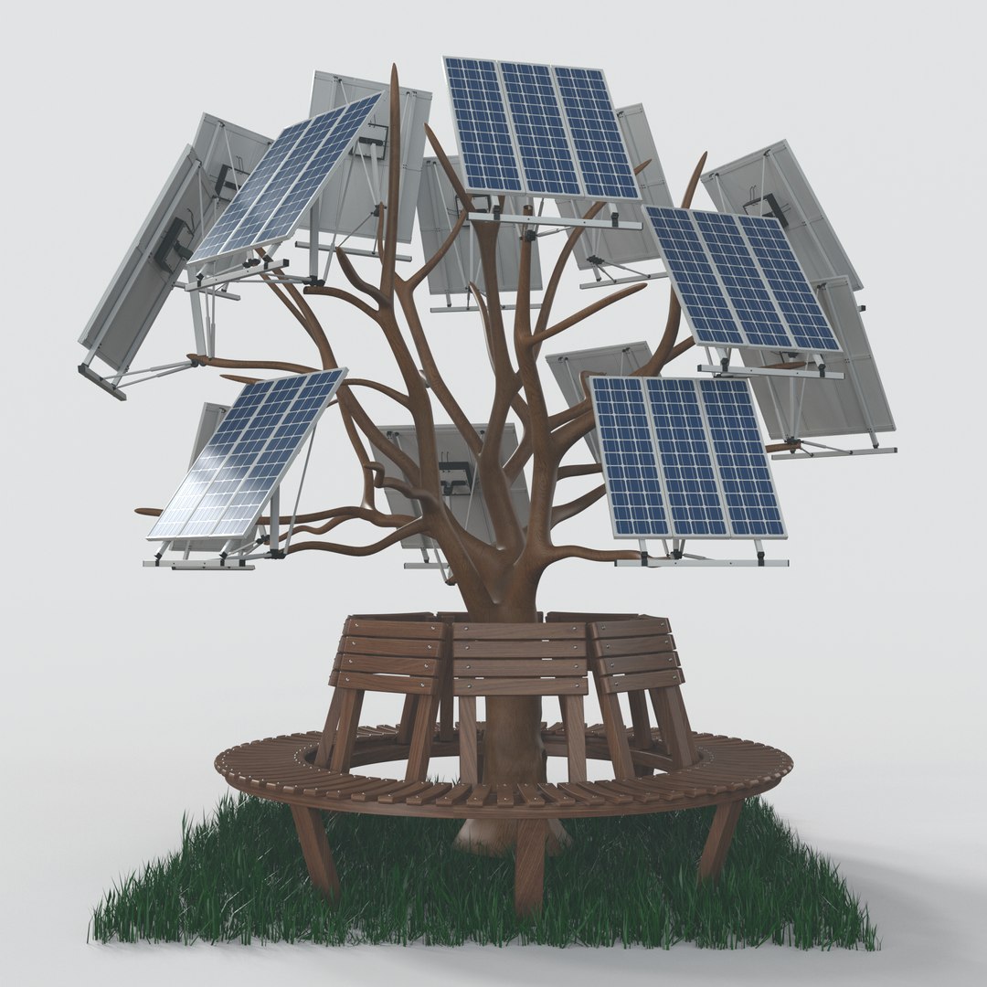 3D Solar Cell Etree Model - TurboSquid 1550369