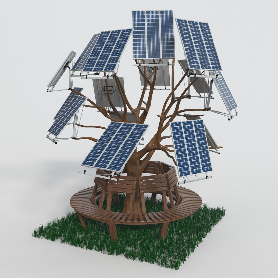 3D Solar Cell Etree Model - TurboSquid 1550369
