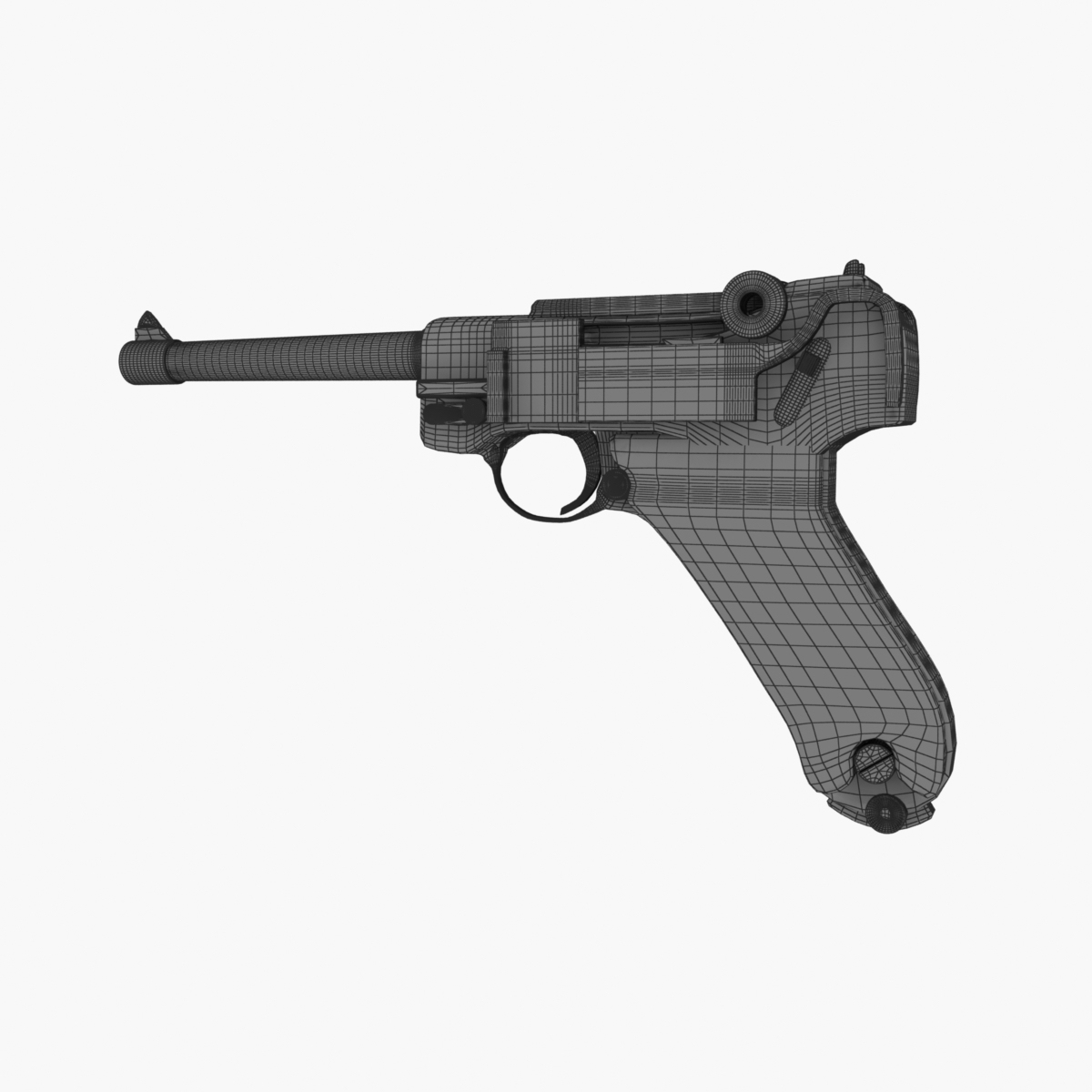 3d model realistic luger