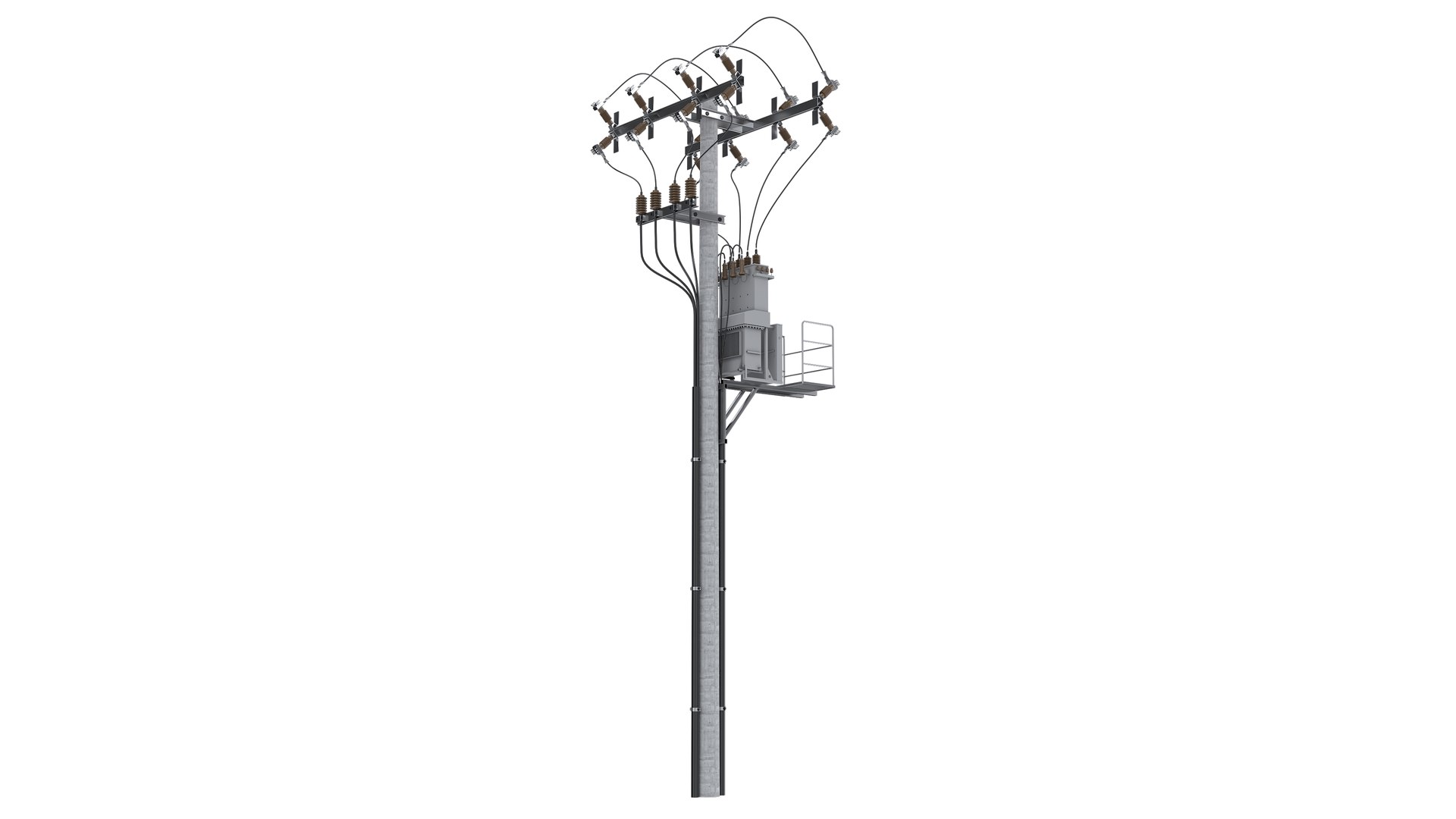 Electric Pole Power Transformer And Station 3D Model - TurboSquid 2298427