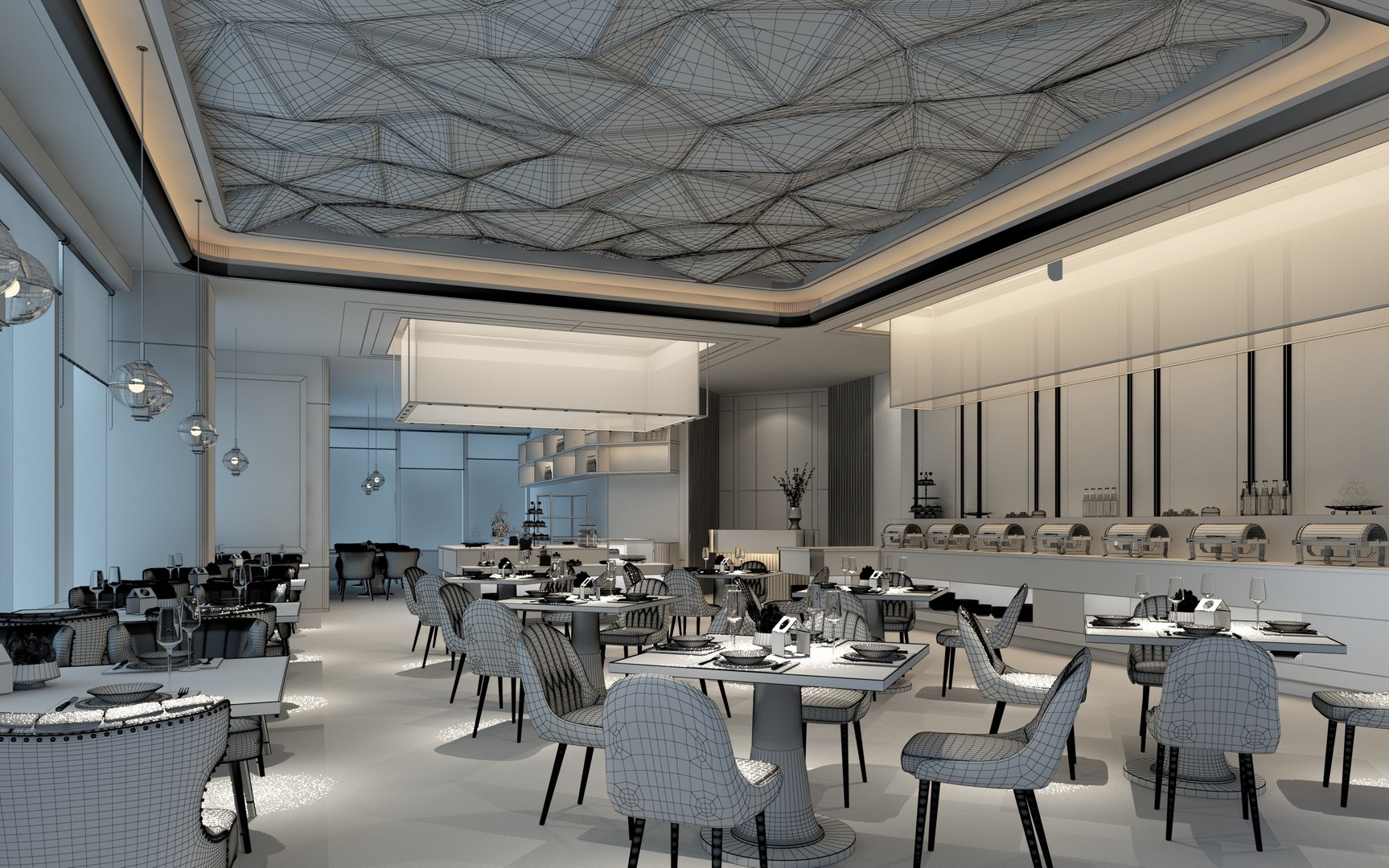 3D Restaurant - TurboSquid 2403546