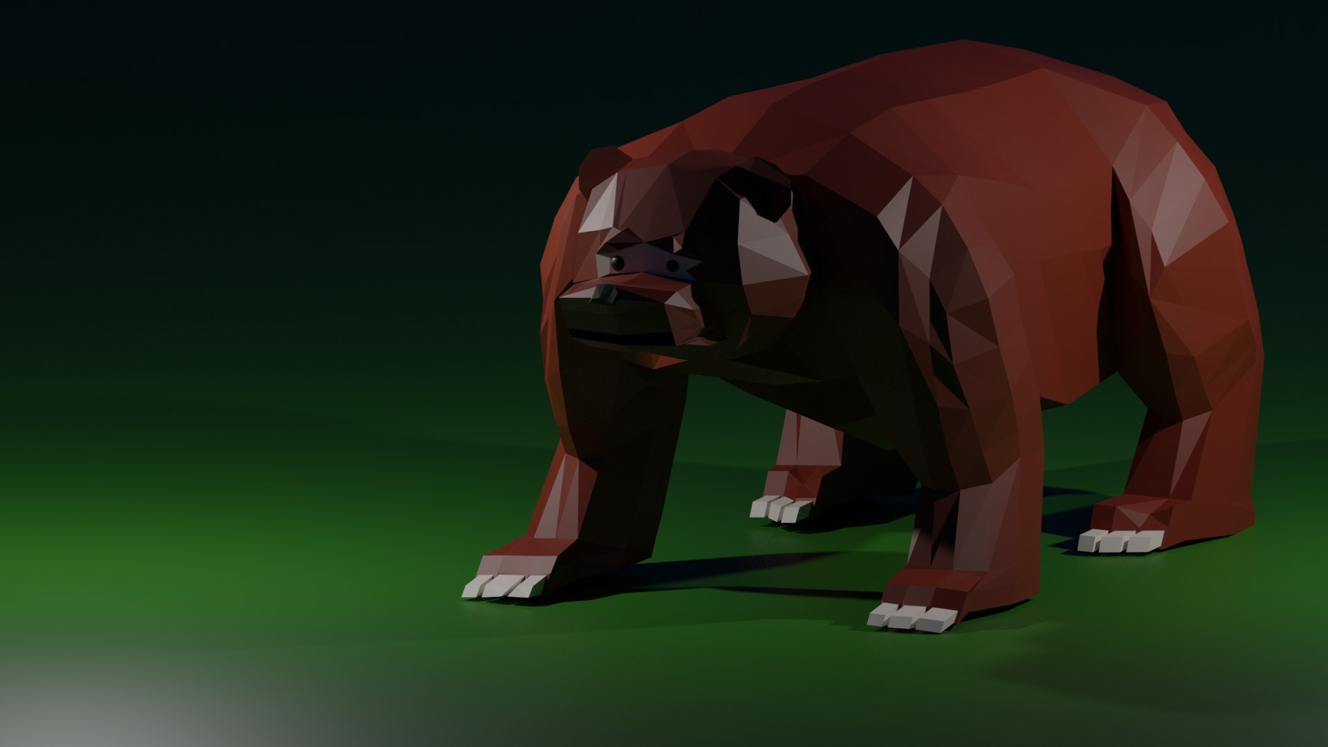 3D Model Low Poly Bear - TurboSquid 1766316