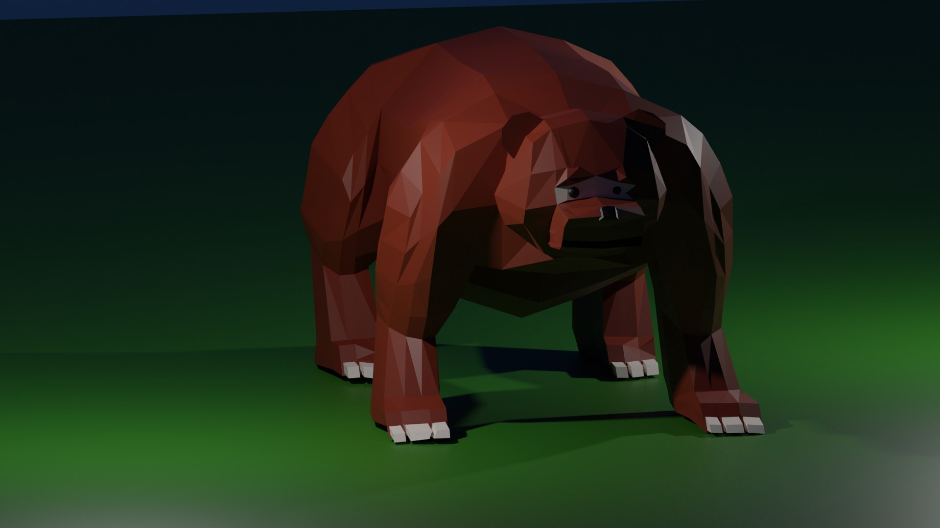 3D Model Low Poly Bear - TurboSquid 1766316