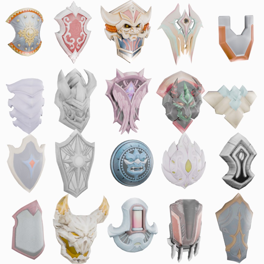 20 STYLIZED SHIELD MODELS PACK 1 - LOW POLY MODEL 3D Model - TurboSquid ...