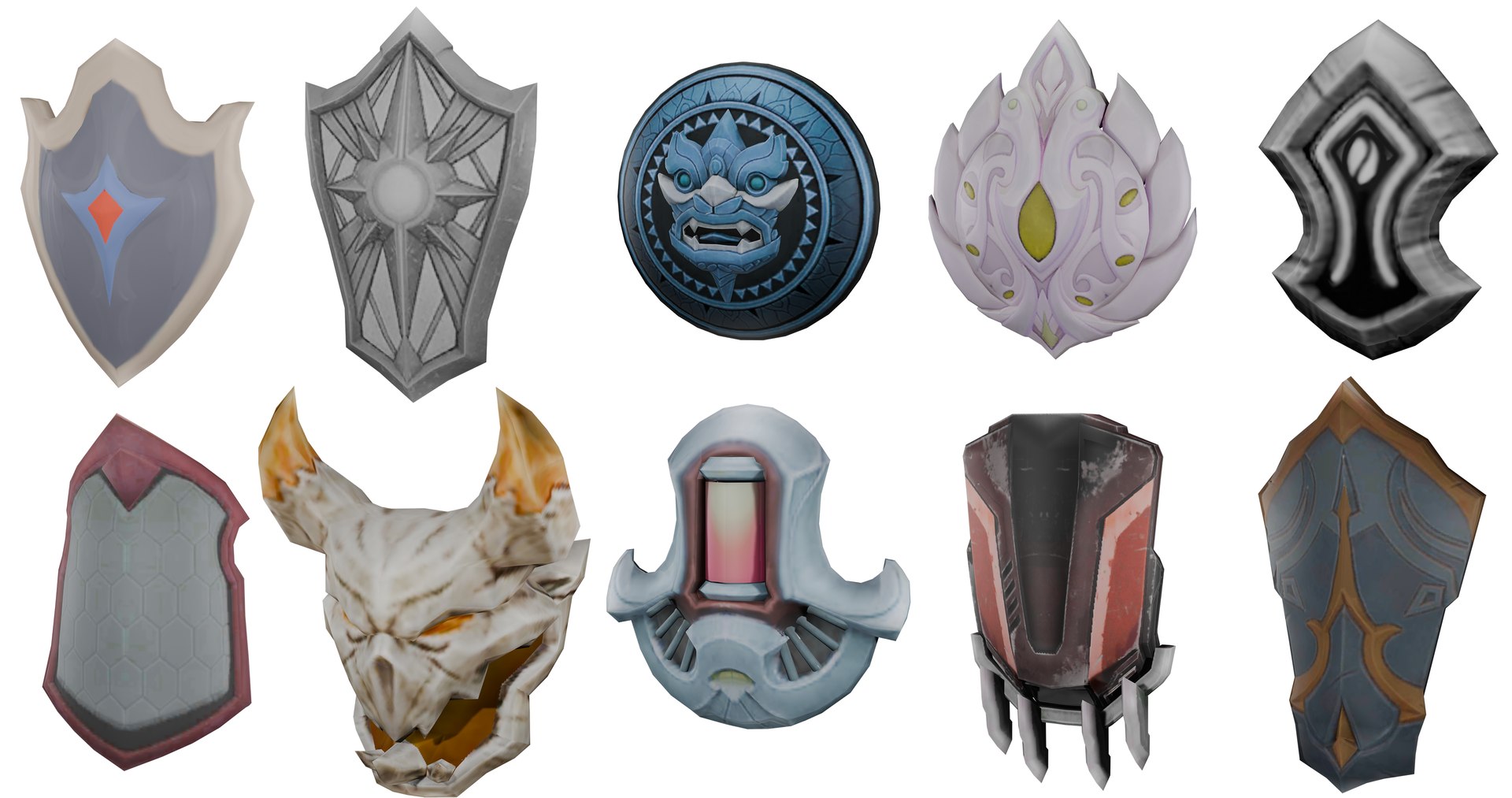 20 STYLIZED SHIELD MODELS PACK 1 - LOW POLY MODEL 3D Model - TurboSquid ...