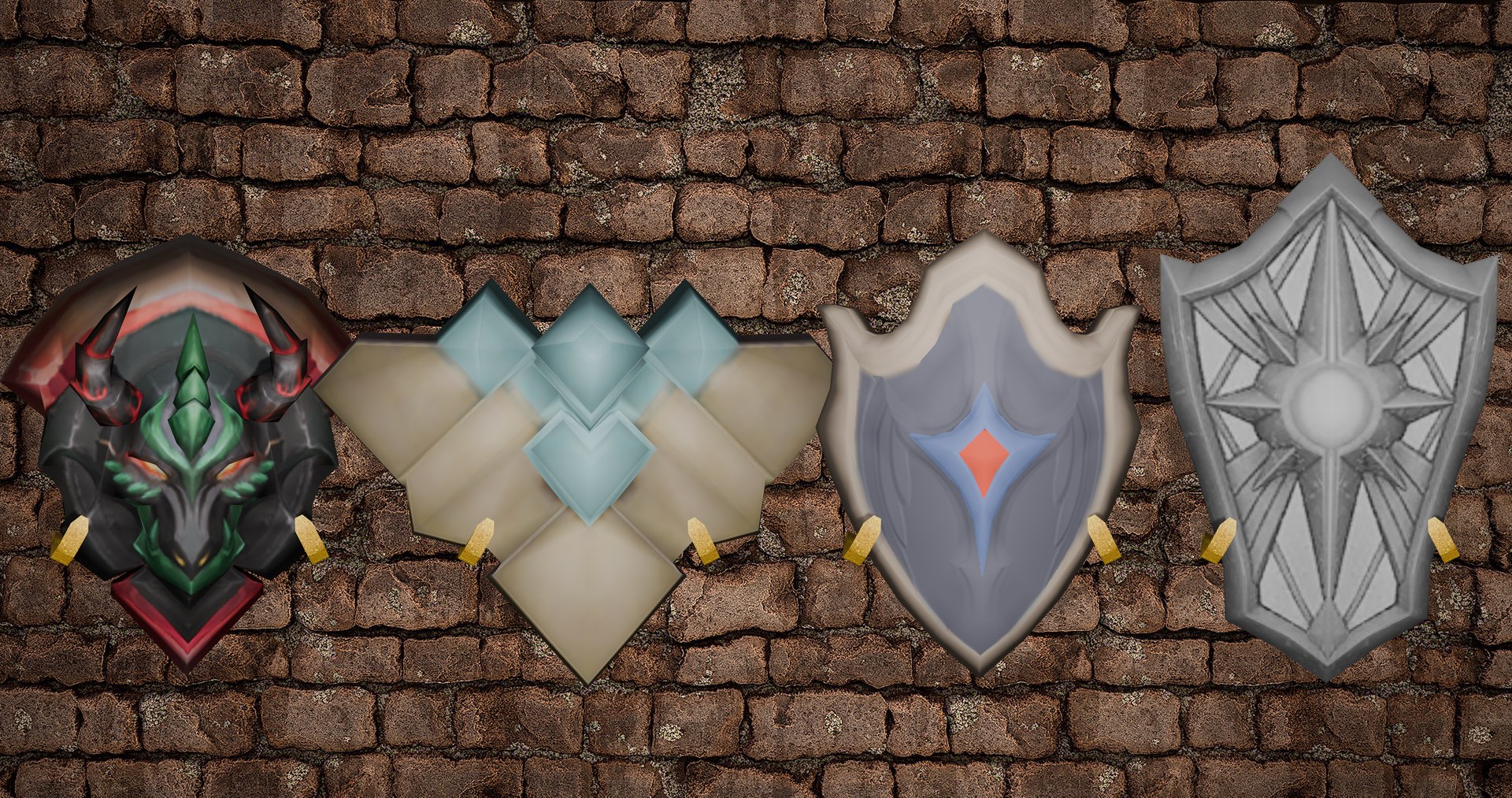 20 STYLIZED SHIELD MODELS PACK 1 - LOW POLY MODEL 3D Model - TurboSquid ...