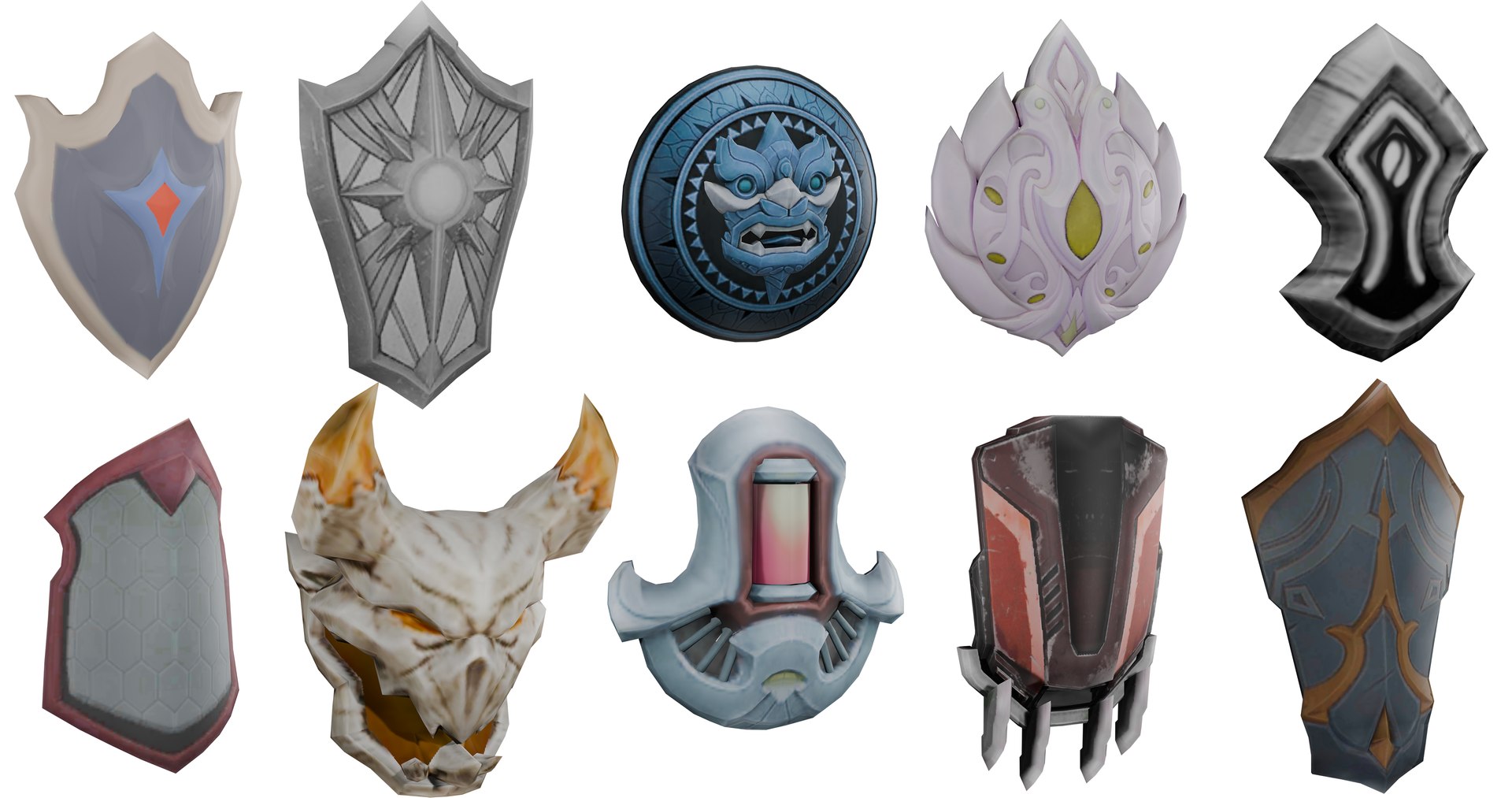 20 STYLIZED SHIELD MODELS PACK 1 - LOW POLY MODEL 3D Model - TurboSquid ...