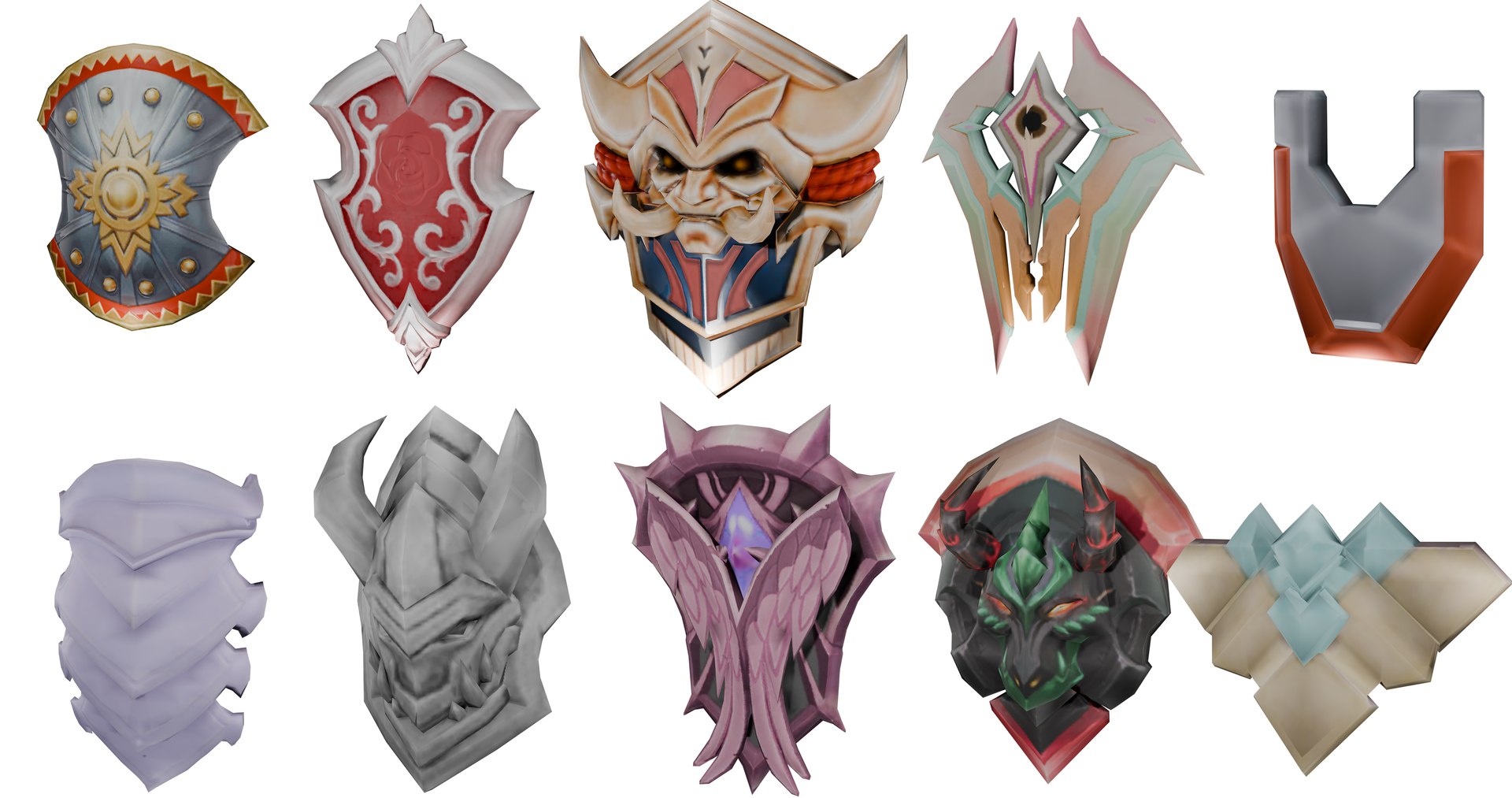 20 STYLIZED SHIELD MODELS PACK 1 - LOW POLY MODEL 3D Model - TurboSquid ...