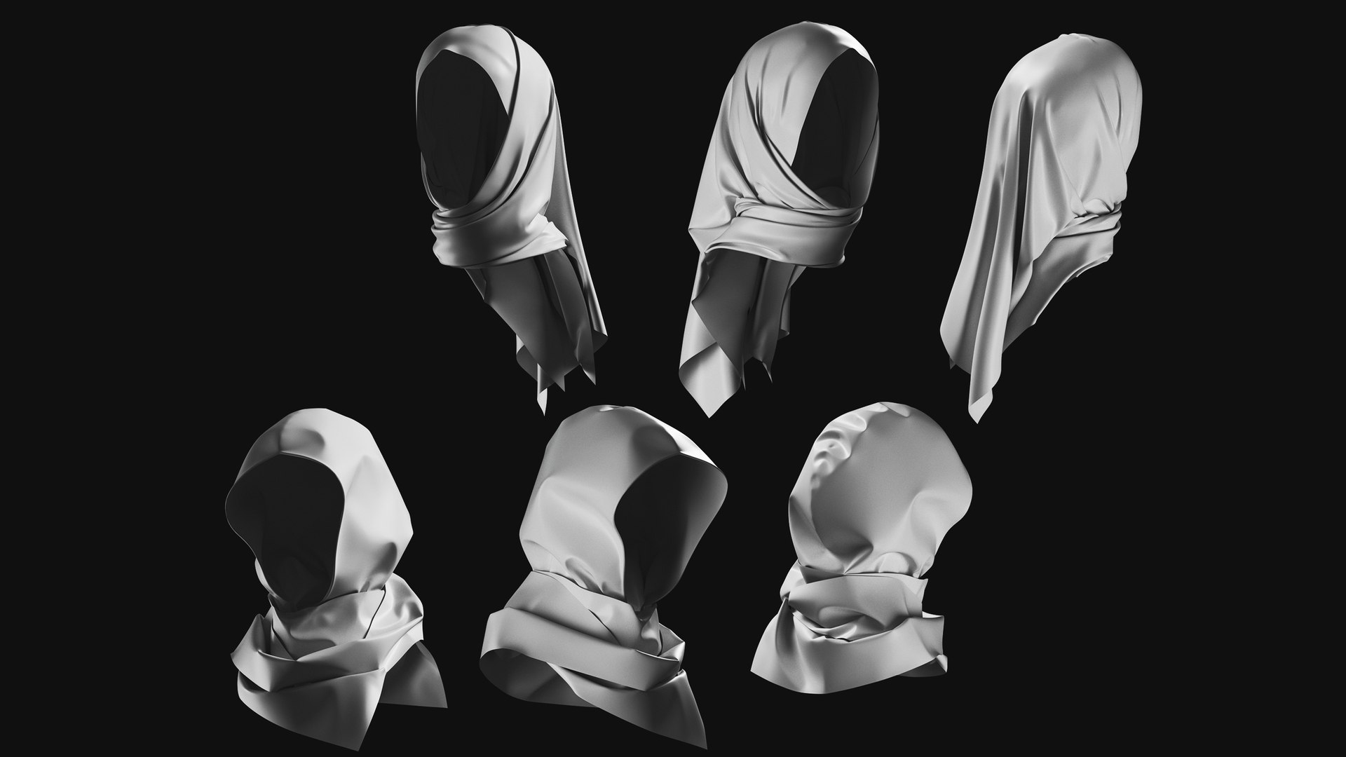 3D Basemesh Arab Medieval Headwear Collection Model - TurboSquid 2195541