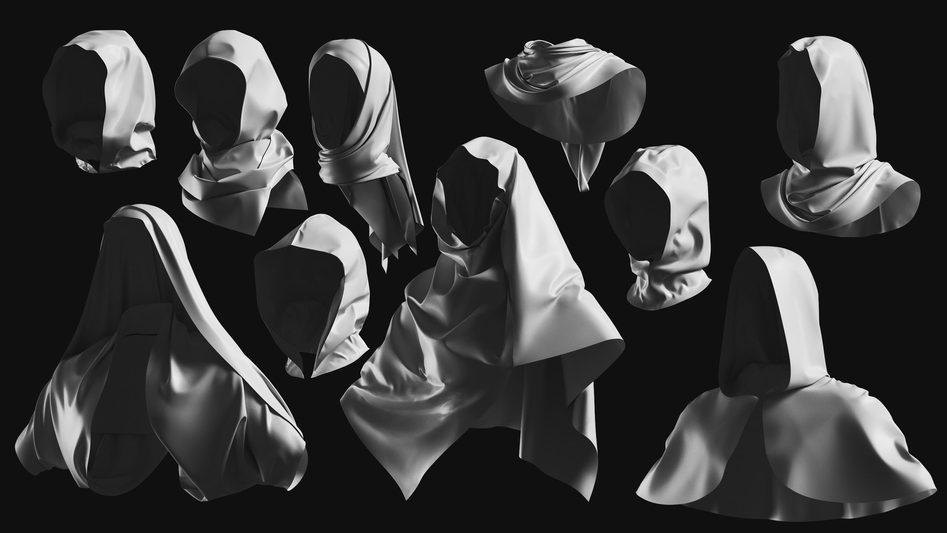 3D Basemesh Arab Medieval Headwear Collection Model - TurboSquid 2195541