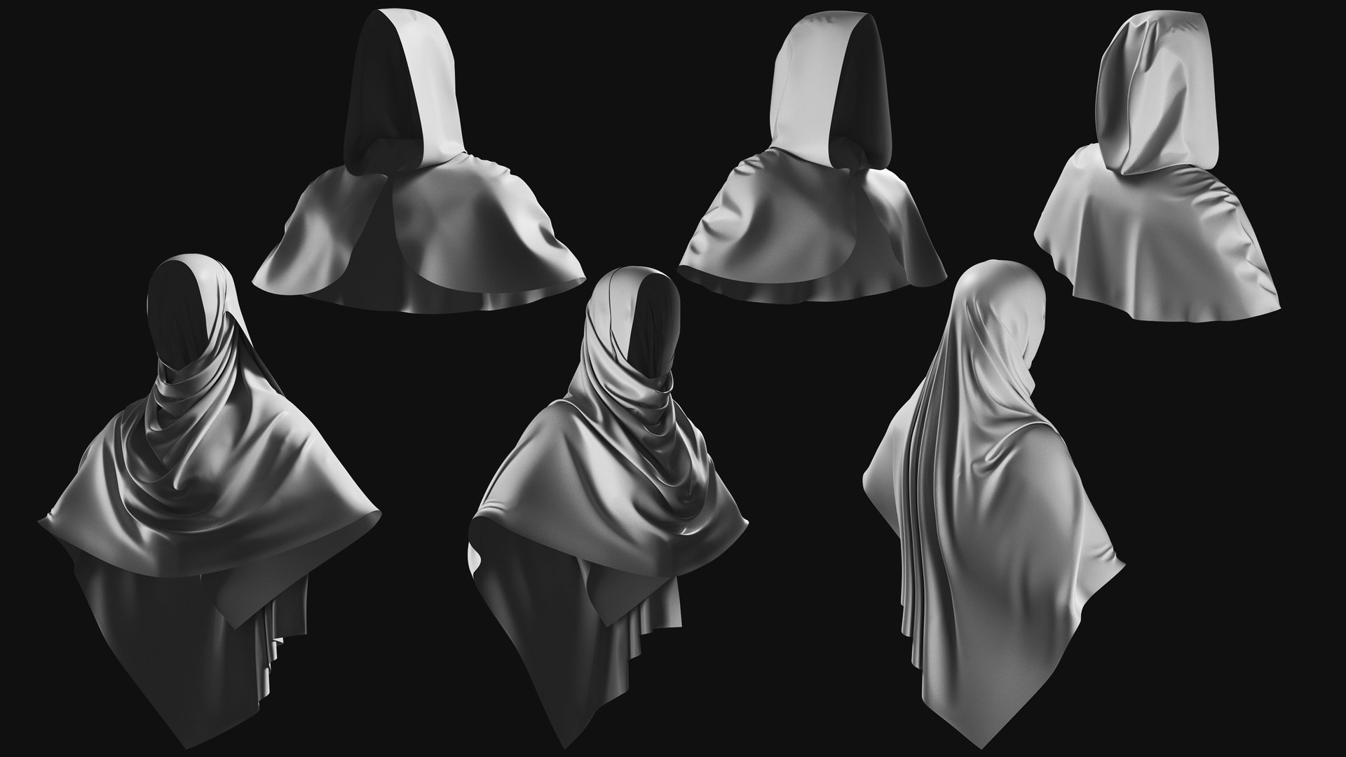 3D Basemesh Arab Medieval Headwear Collection Model - TurboSquid 2195541