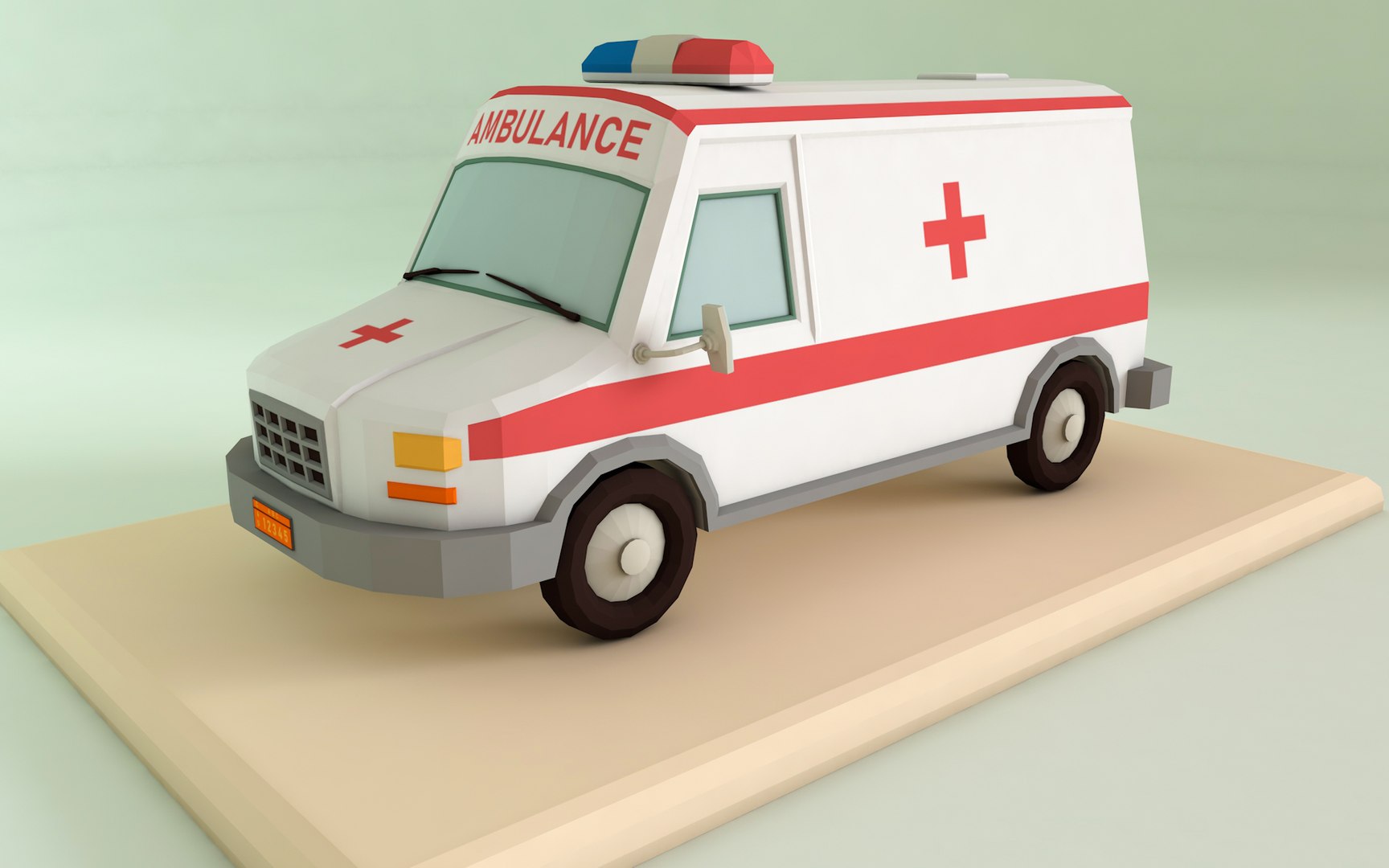 Low Poly Ambulance 3D Model 3D Model - TurboSquid 2398100