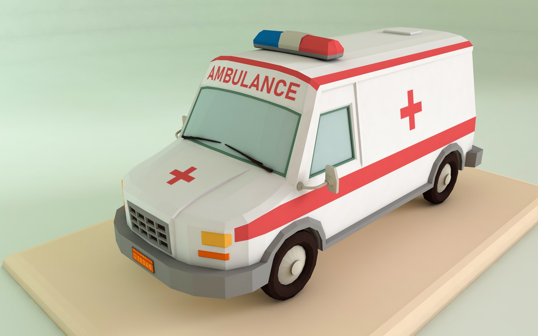 Low Poly Ambulance 3D Model 3D Model - TurboSquid 2398100