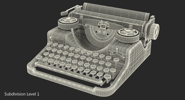 Antique typewriter model - TurboSquid 1222084