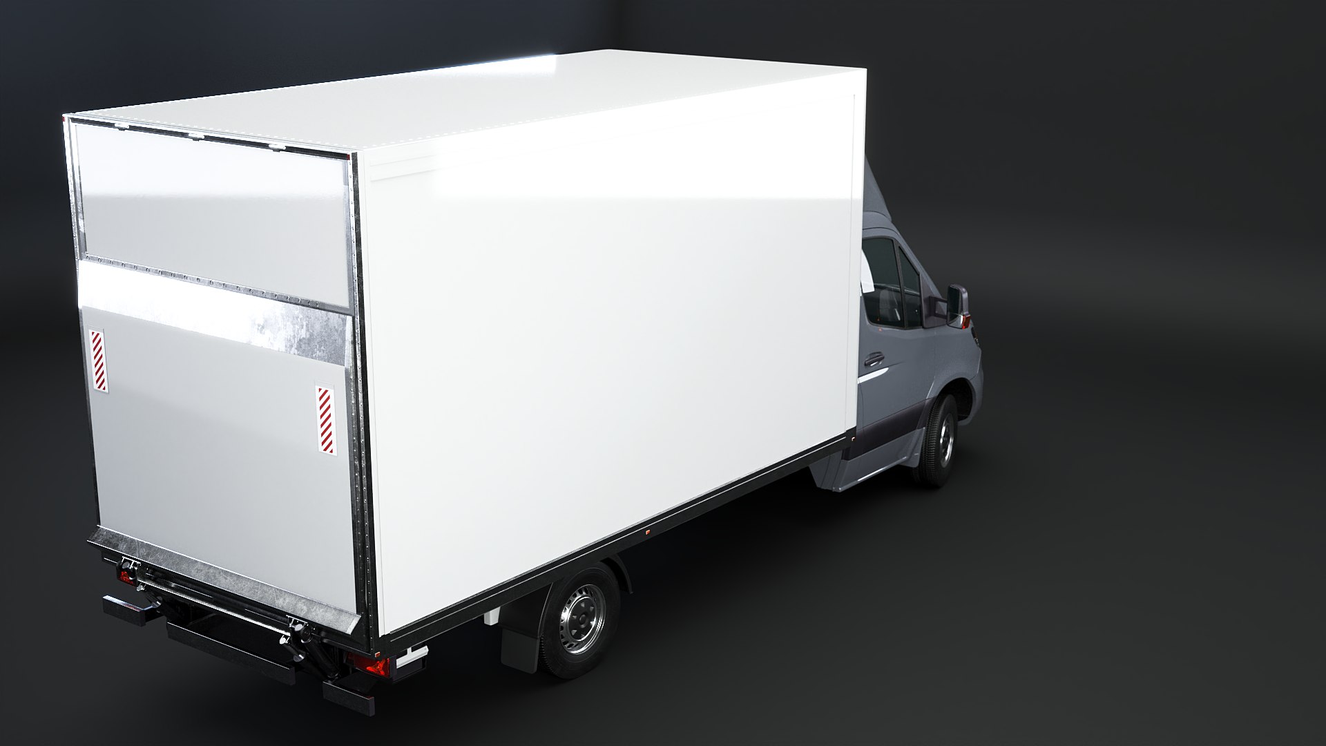 3D Model Generic Tail Lift Box Van - TurboSquid 2302995