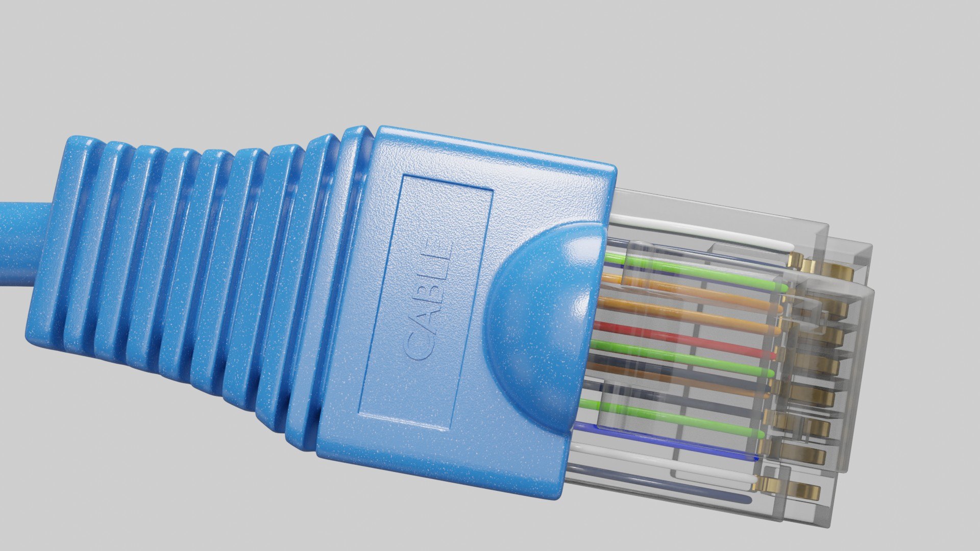 3D Cable Ethernet Plug - TurboSquid 1672077