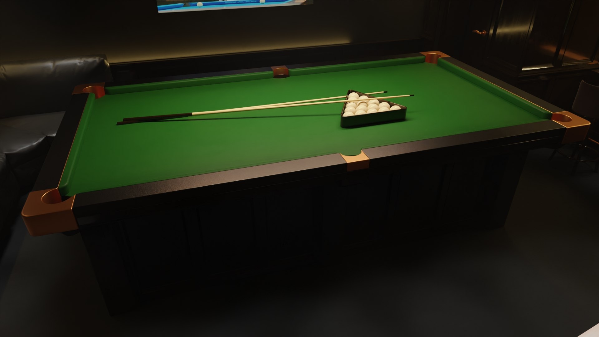 3D Model Billiard Table Set - TurboSquid 2413274