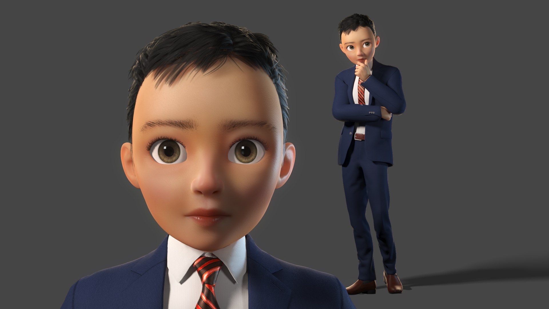 Cartoon cartoon male teacher cartoon male staff male managers with ...