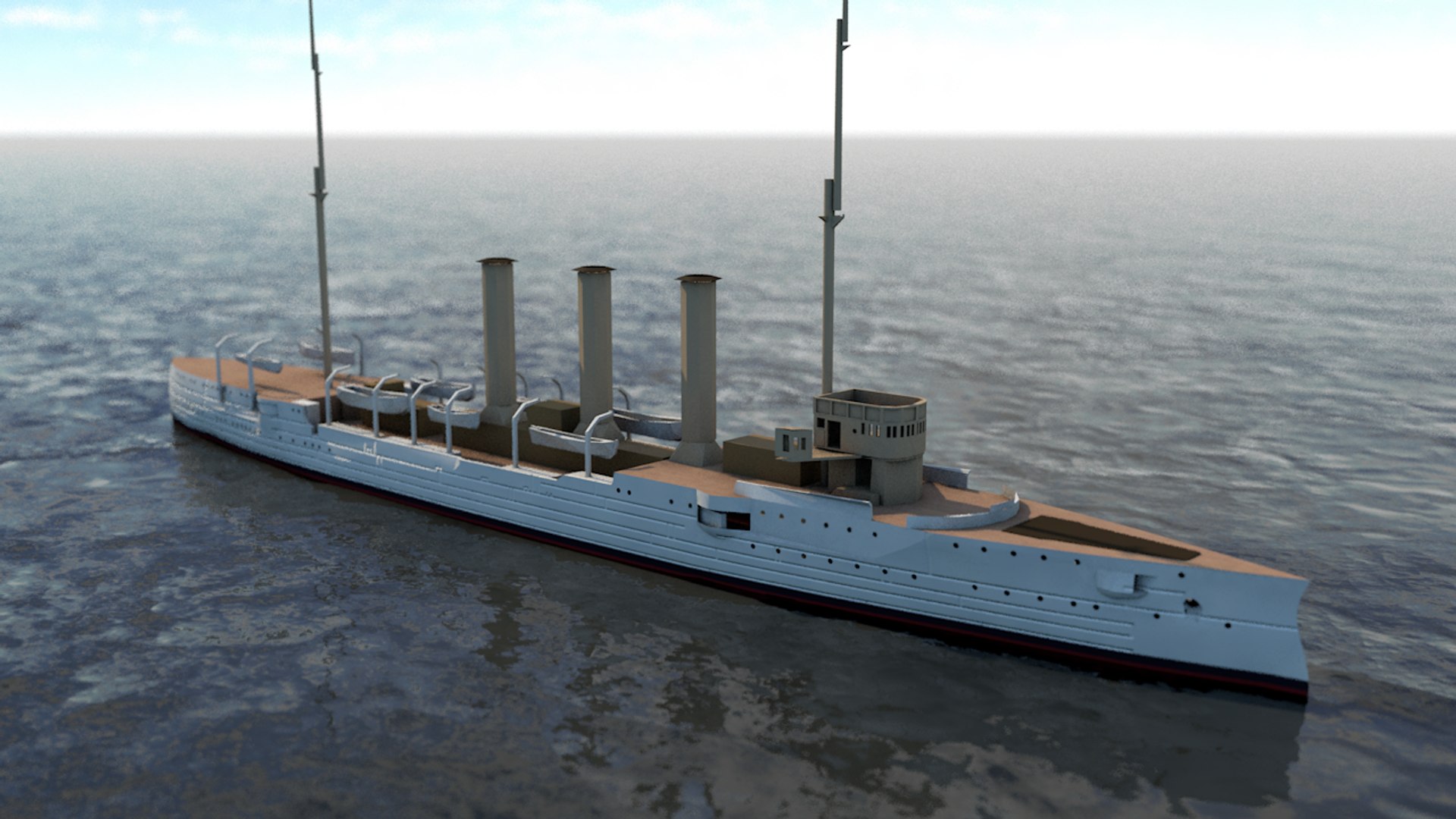 modelo 3d SMS Emden Battleship - TurboSquid 1452690