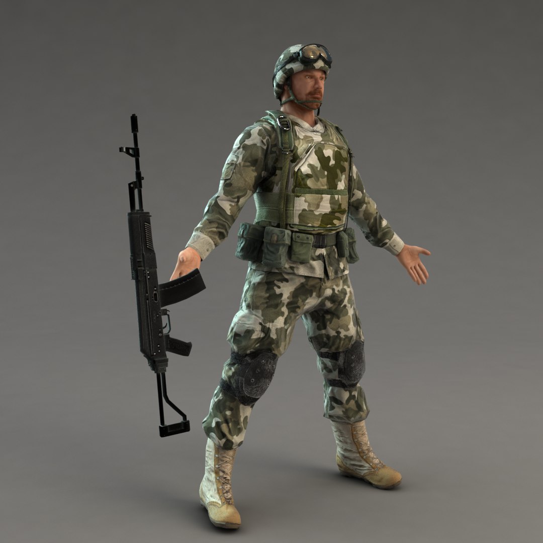 Soldier Rifle 3d Model