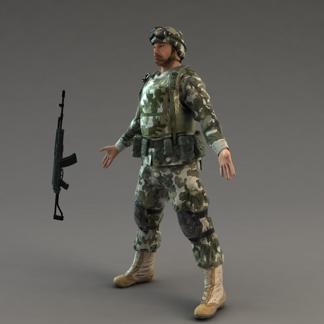 Soldier Rifle 3d Model