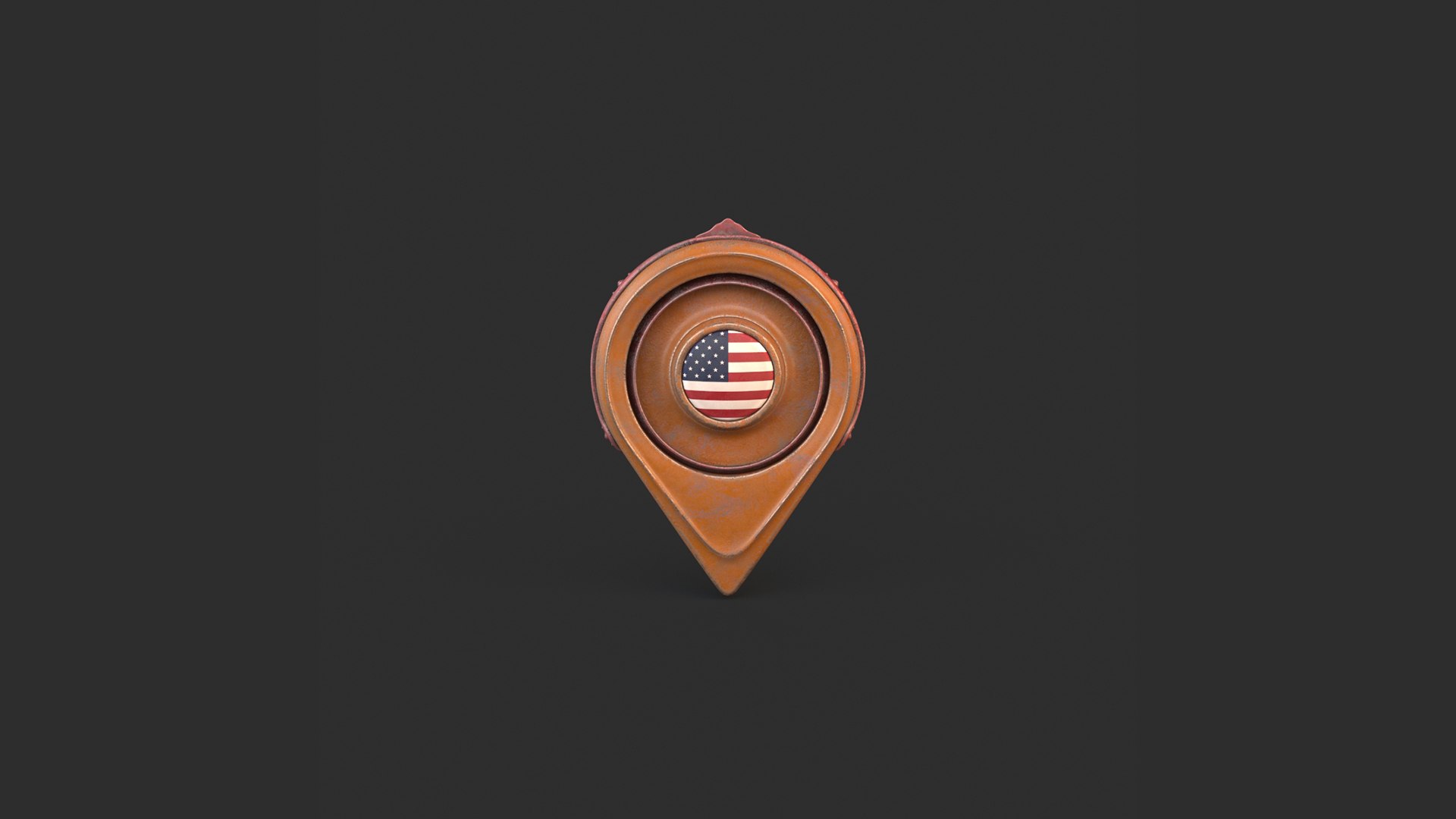 USA Flag Icon 3D - TurboSquid 2063256