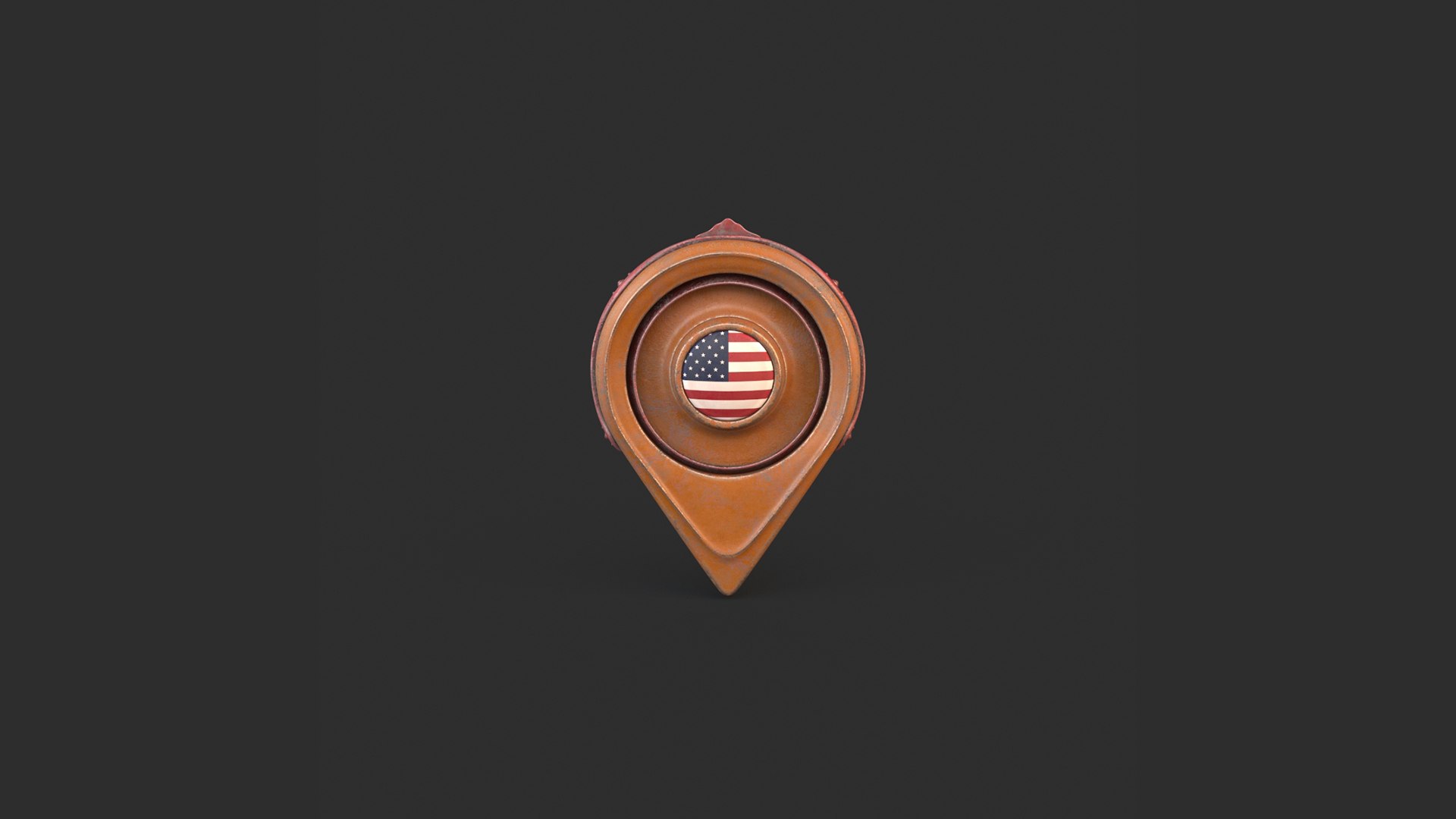 USA Flag Icon 3D - TurboSquid 2063256