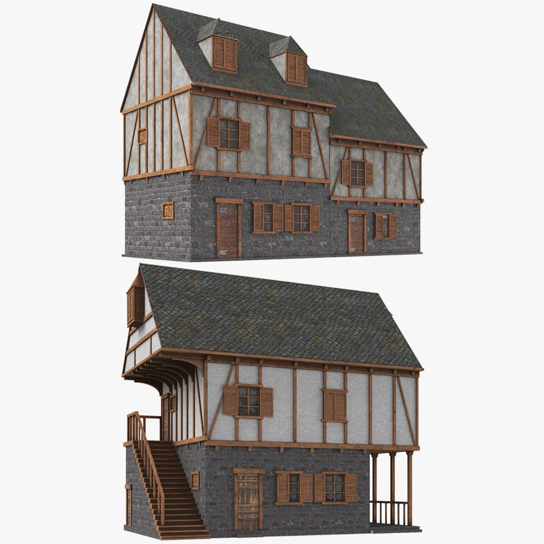 3D real medieval houses model - TurboSquid 1441381