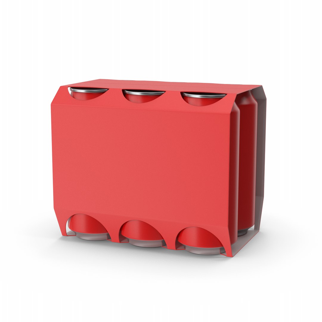 3D Packed Red Cans - TurboSquid 2223256