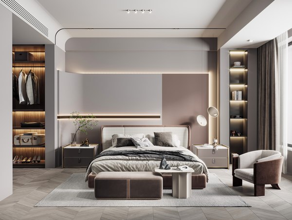 modelo 3d dormitorio moderno - TurboSquid 1871322
