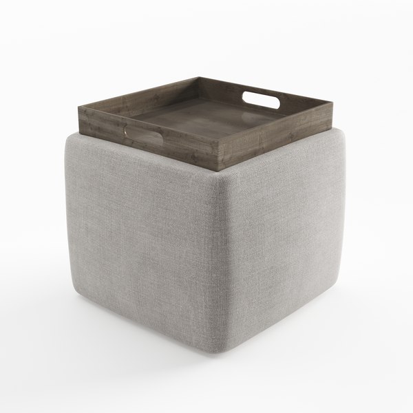 Padded Stools With Tray 3D - TurboSquid 1836047