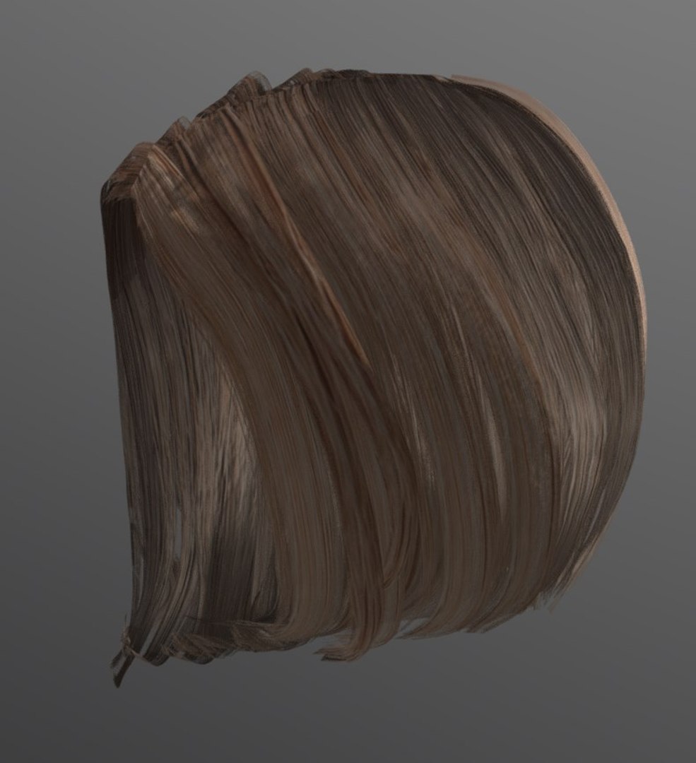 Female Hair 3 Colors 3D Model - TurboSquid 1398584