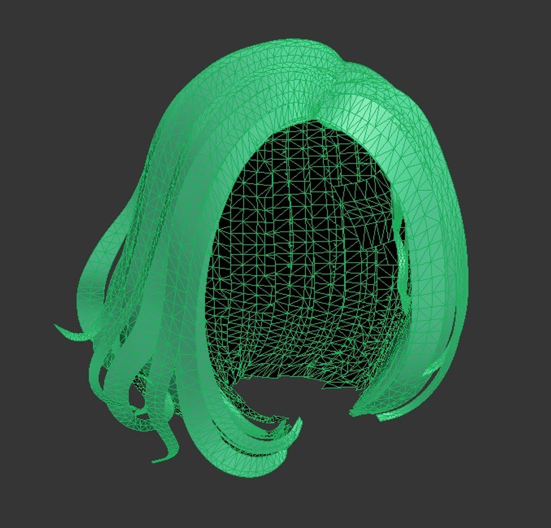 Female Hair 3 Colors 3D Model - TurboSquid 1398584
