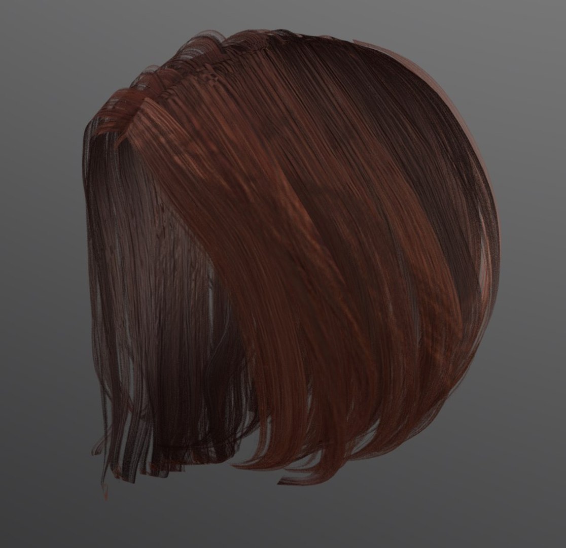 Female Hair 3 Colors 3D Model - TurboSquid 1398584