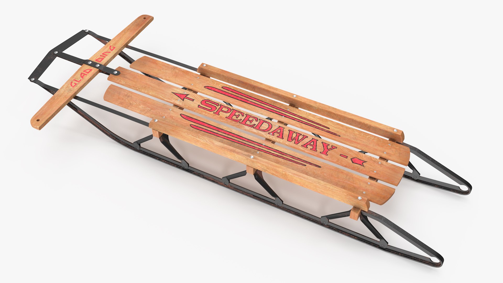 3D Vintage Snow Sled - TurboSquid 1993564