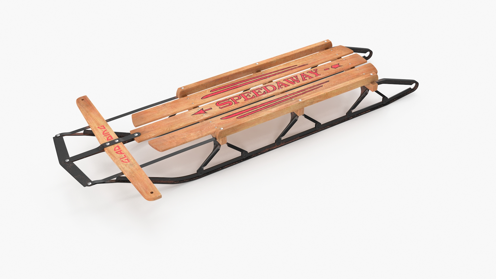 3D Vintage Snow Sled - TurboSquid 1993564